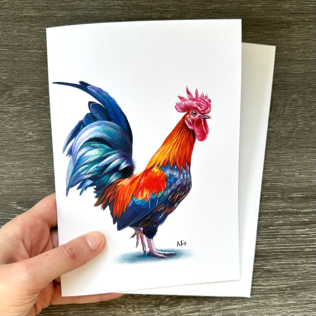 Rooster Greeting Cards 4 Pk Boxed Set - Etsy