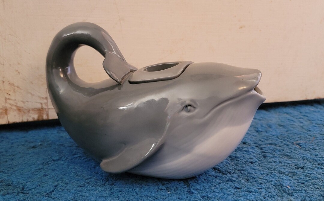 Ceramic Whale Teapot Nautical Decor J - Etsy