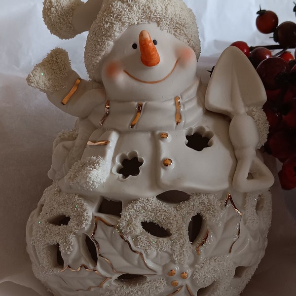 Snowman Tea Light - Etsy