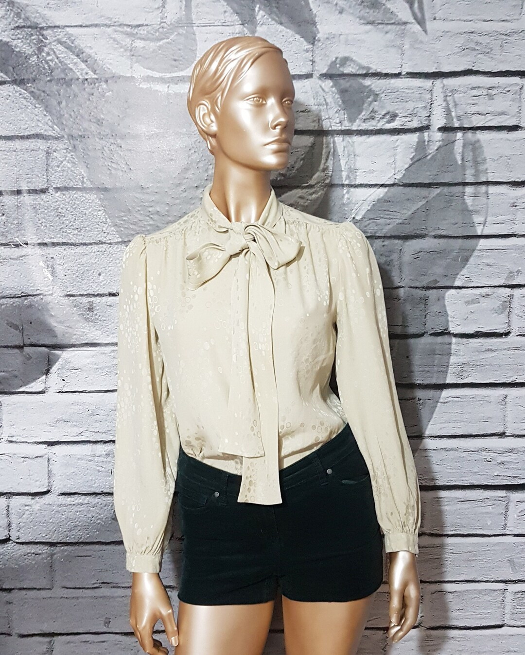 Werner Graumann Bow Collar Silk Blouse - Etsy