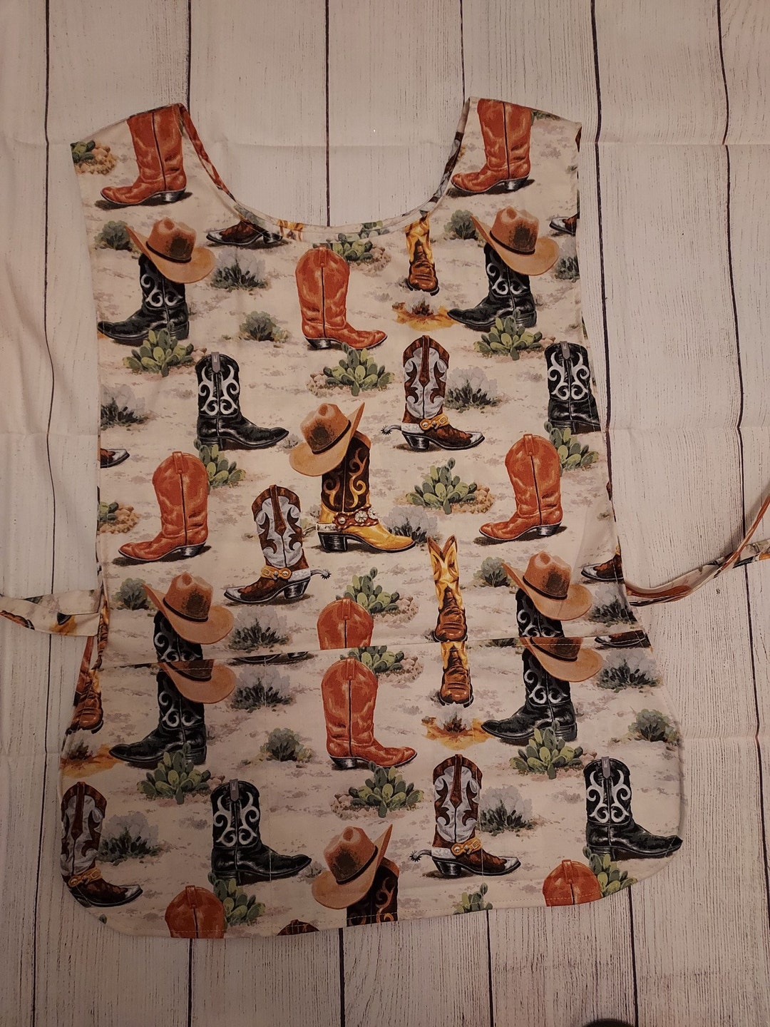 Cowboy Boot Apron - Ladies Apron - Boots - Cowboy Hat - Etsy