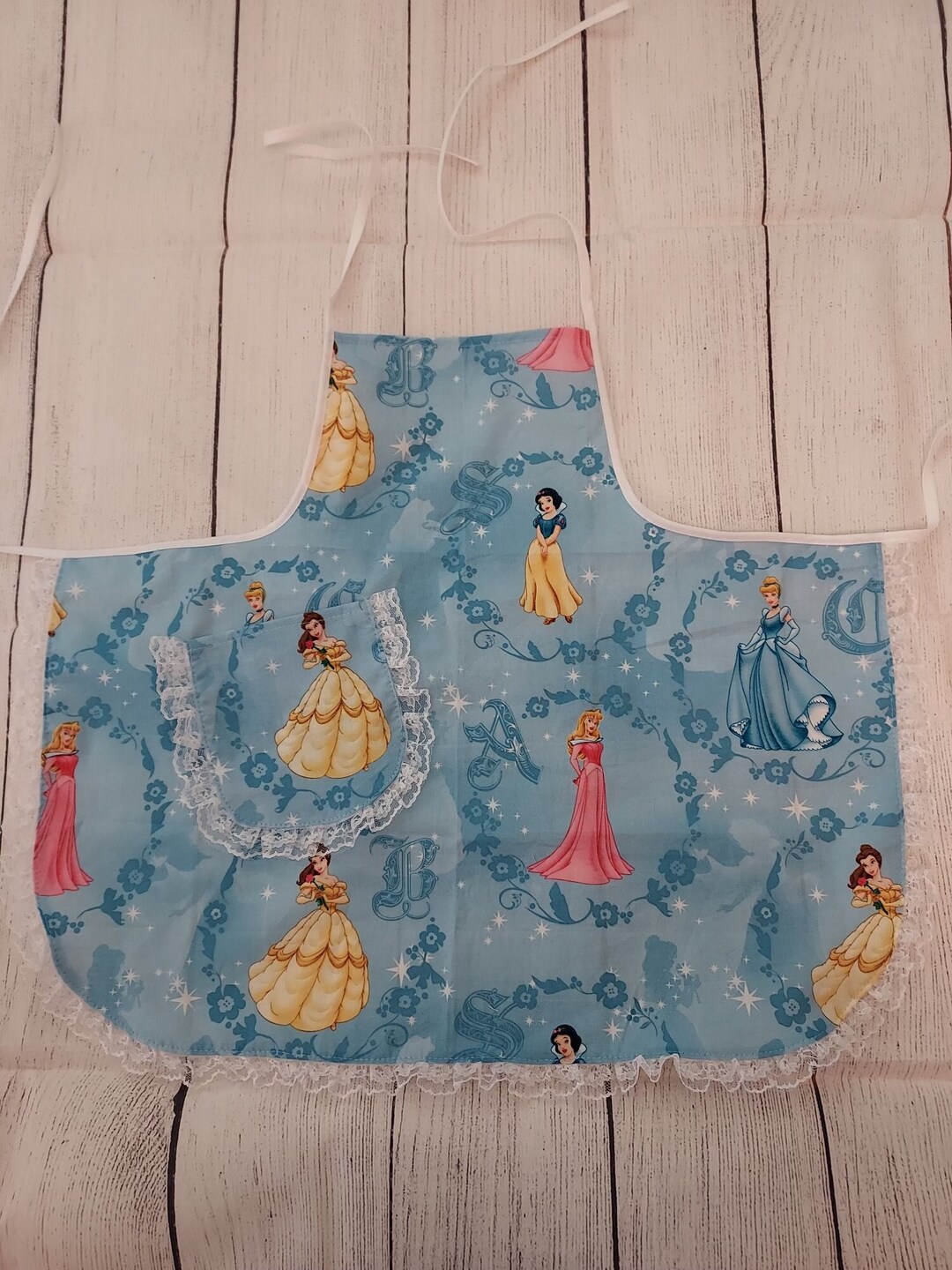 Princess Apron - Girls Princess Apron - Cinderella, Belle, Sleeping ...