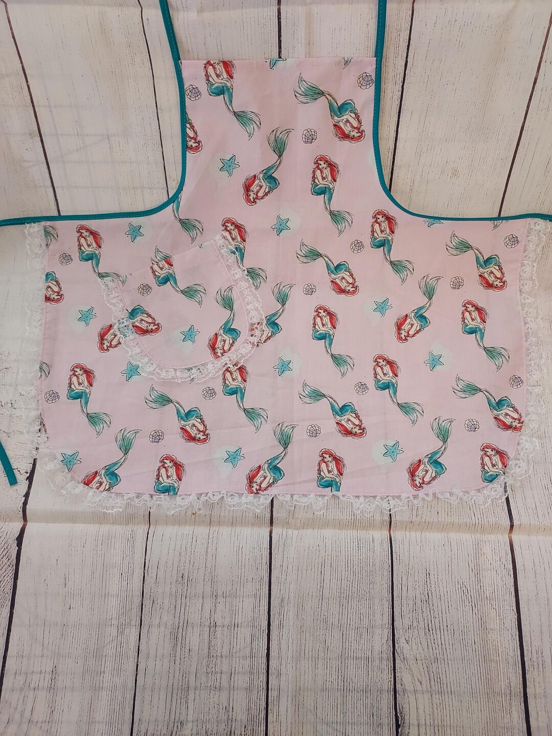 Little Mermaid Apron - Little Girl Apron - 3 to 6 Size - Ariel - Etsy