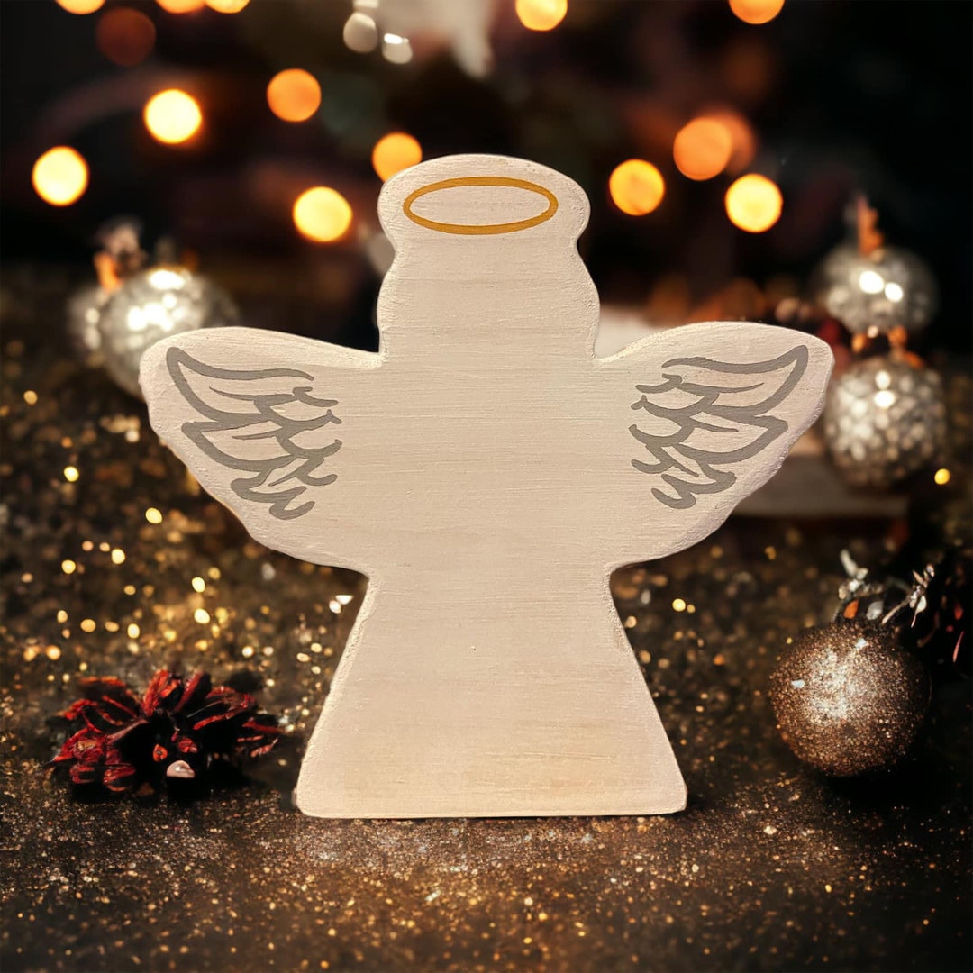 Angel Wood Cut Out Wooden Angel Wooden Christmas Decor Angel Decor ...