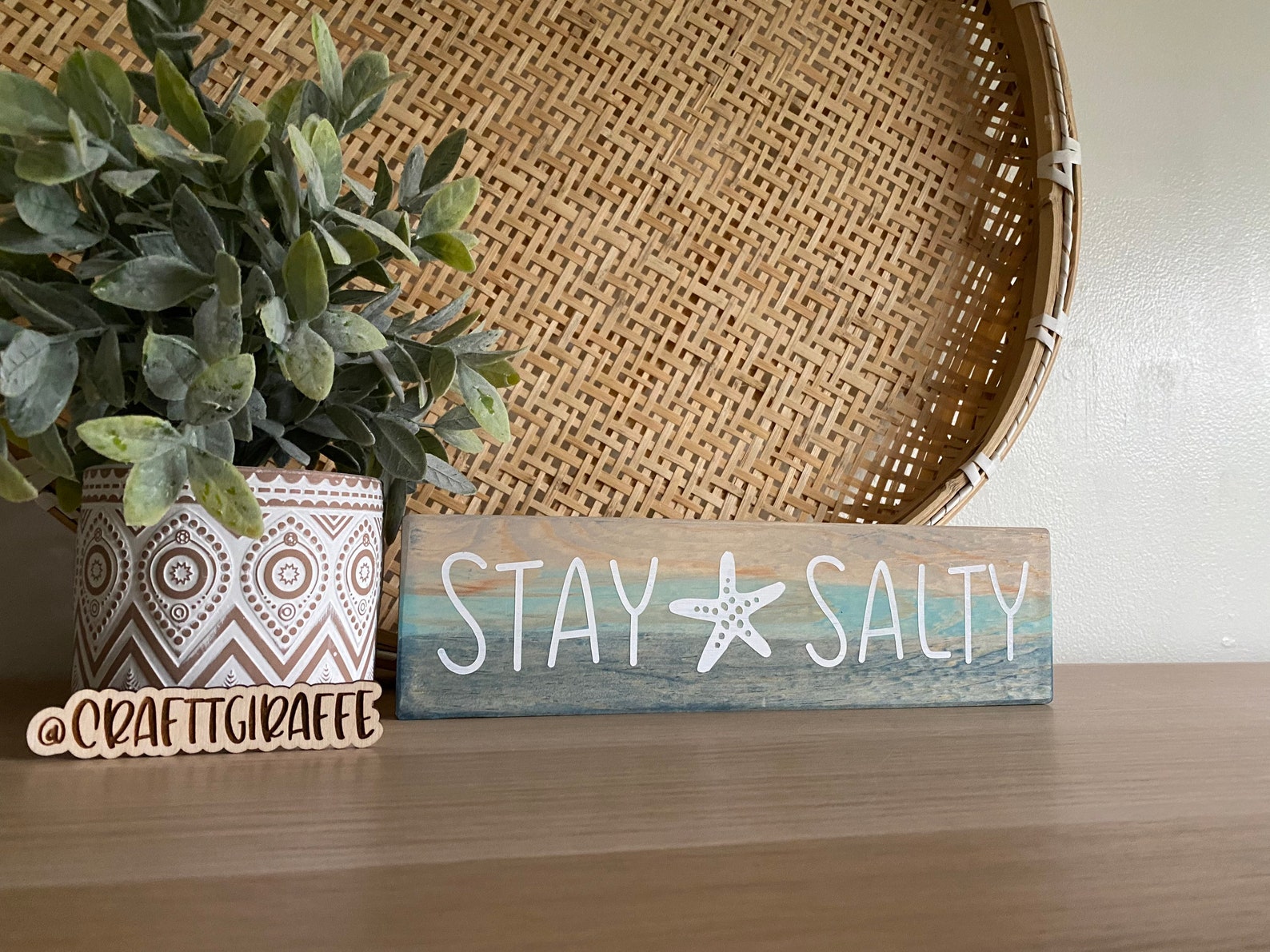 Stay Salty // Coastal Decor // Beach Themed // Beach Decor // - Etsy