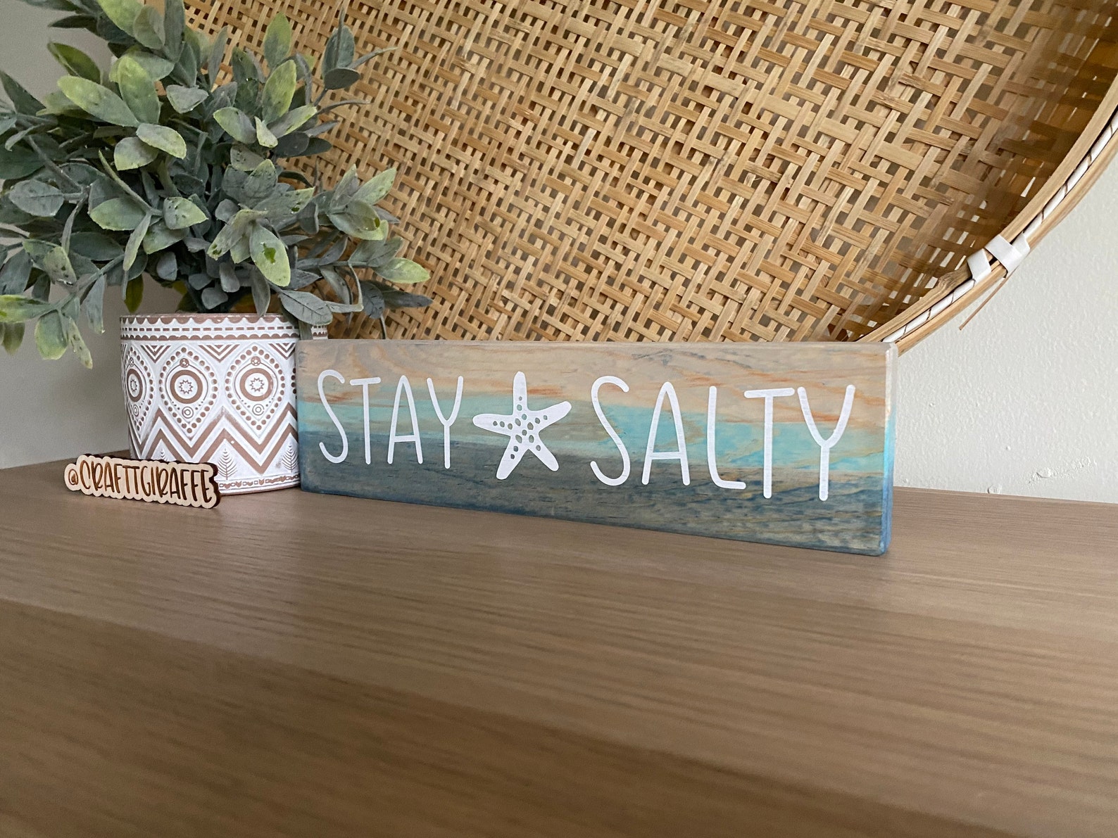 Stay Salty // Coastal Decor // Beach Themed // Beach Decor // - Etsy