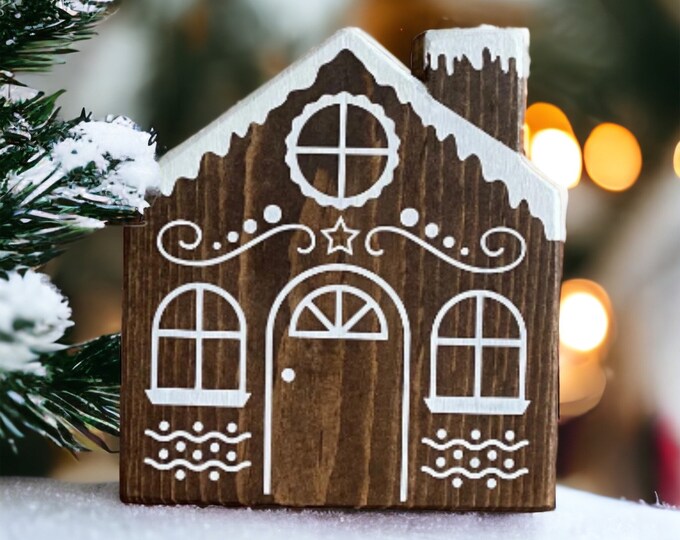 Gingerbread House // Wooden Gingerbread // Wood Cutouts // House Shape ...