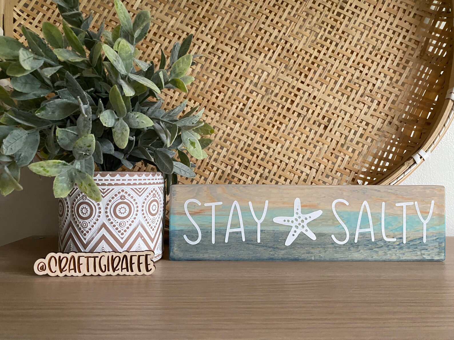Stay Salty // Coastal Decor // Beach Themed // Beach Decor // - Etsy