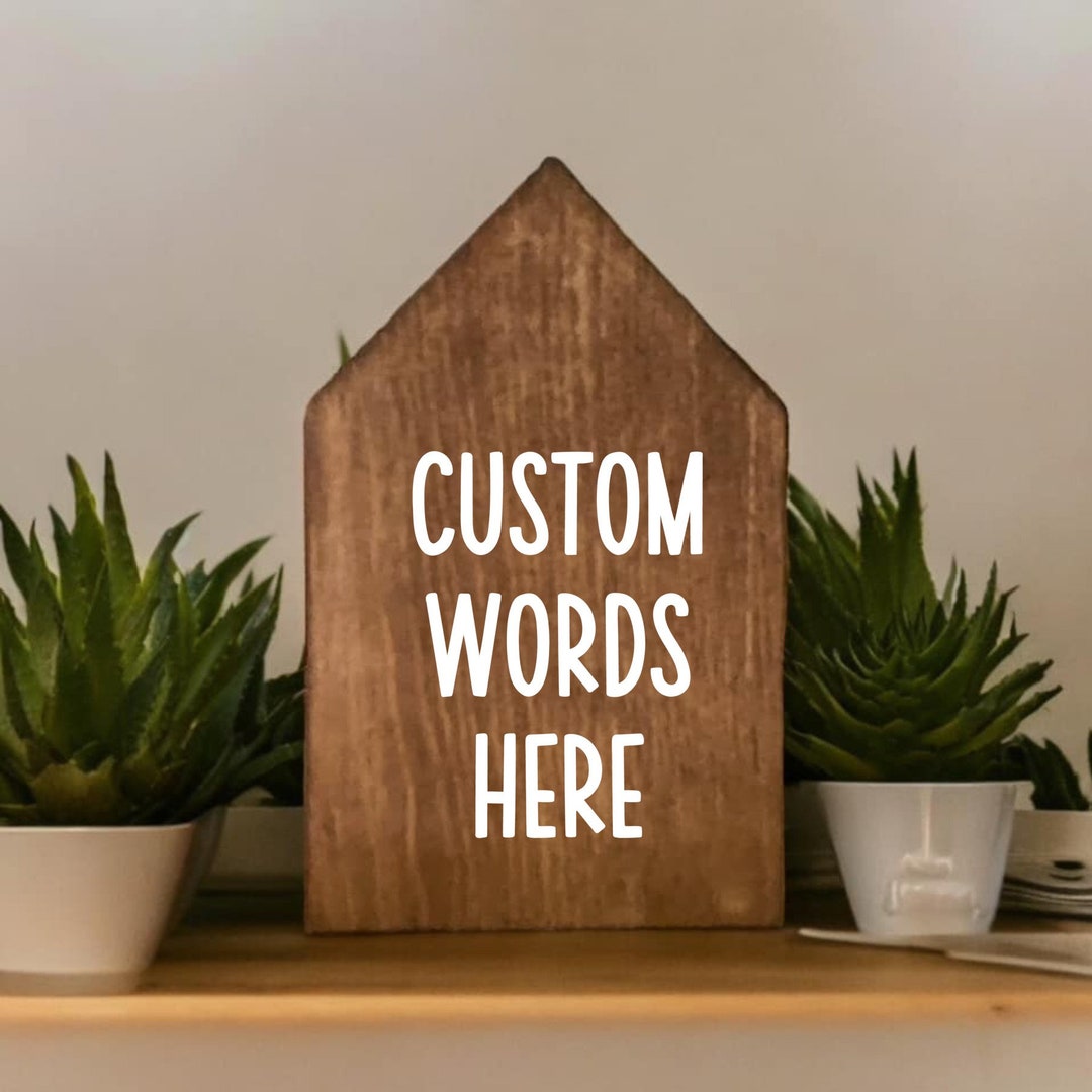 Custom Mini House Wooden Cut Outs Wooden House Entryway Tiered Tray ...