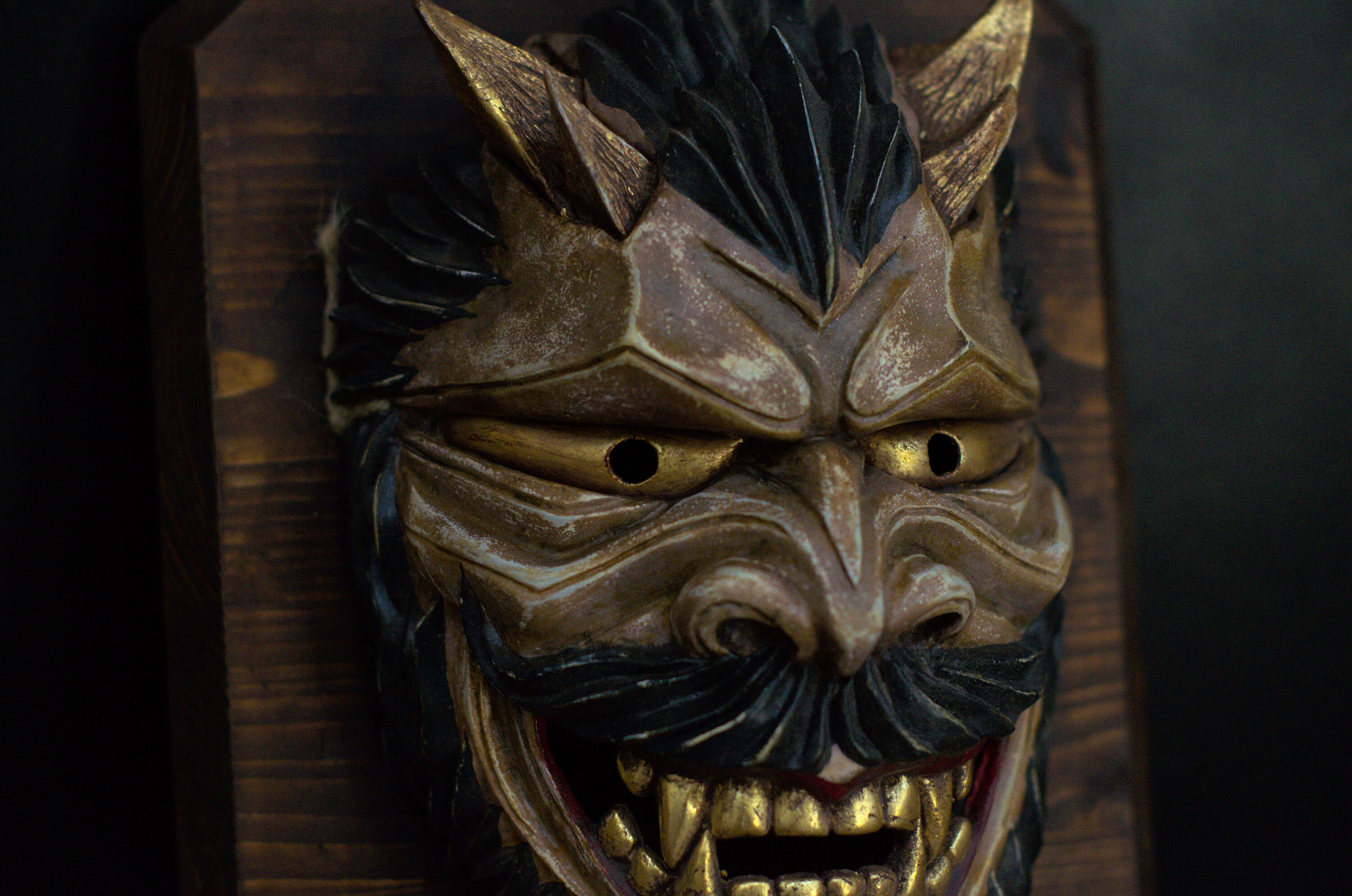 Japanese Oni Mask Menpo Samurai - Etsy
