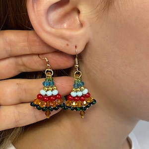 Christmas Earrings Dangle Christmas Tree Earrings Set - Etsy