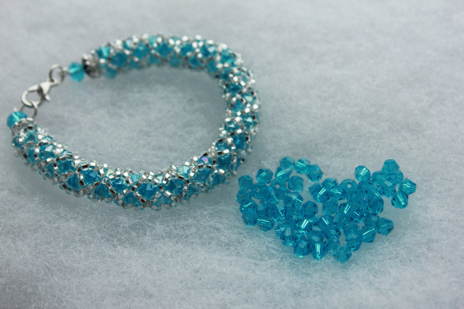 Sky Blue Swarovski Crystal Bracelet Birthday Gift Christmas Holiday ...