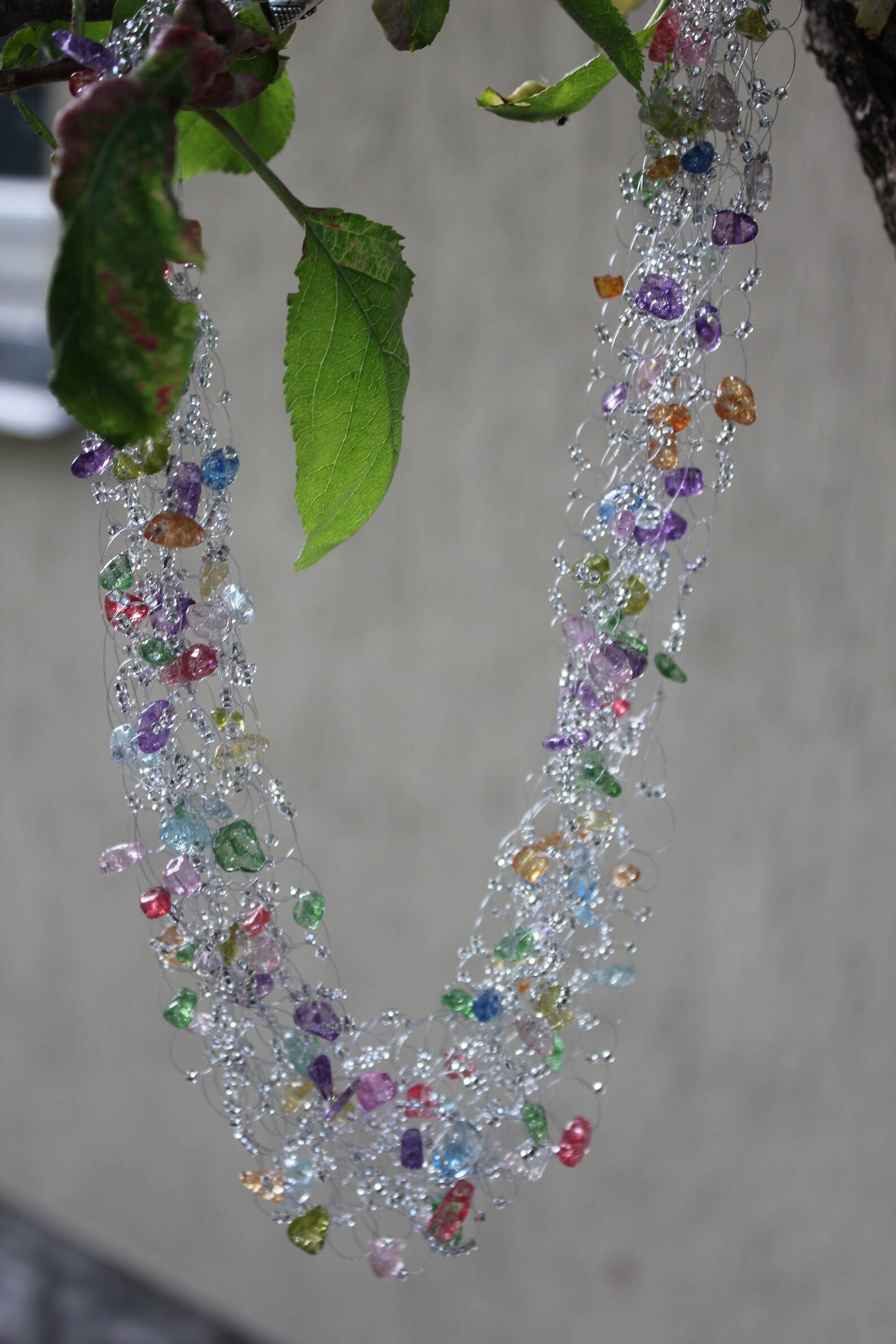Rainbow Assorted Crystals Necklace for Women Bridal Bohemian - Etsy
