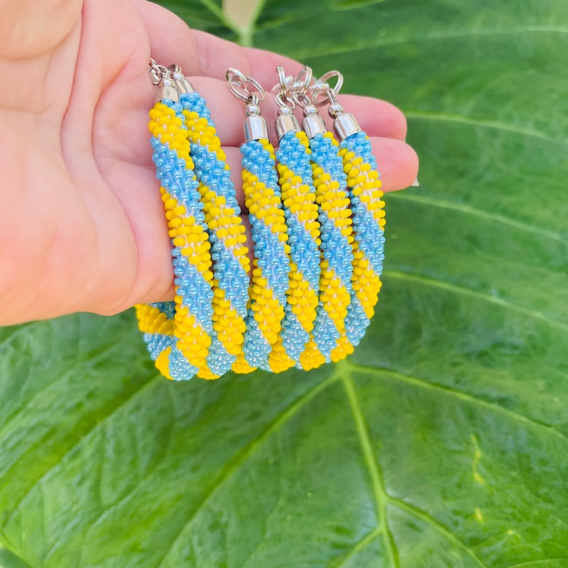 Ukrainian Flag Beaded Bracelet - Etsy