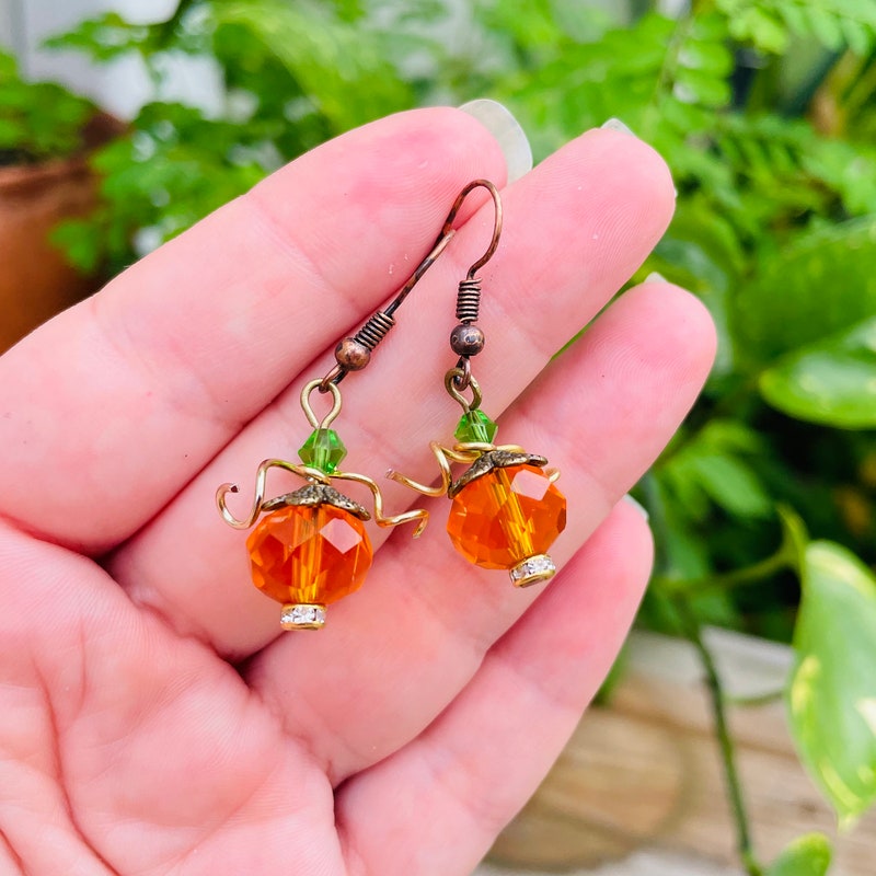 Pumpkin Earrings - Etsy