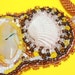 Big Shell Necklace Embroidered Unique Artistic Necklace - Etsy
