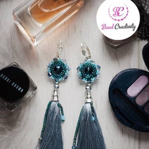 Mini Tassel Cluster Earrings Red Earrings Dangle Holiday - Etsy