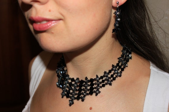 Black beads artificial jewellery store