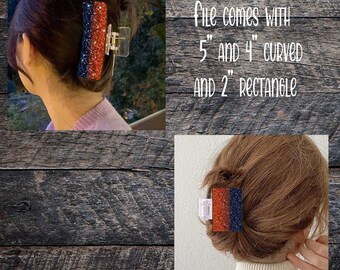 Nurse Hair Clip, Leather Hair Clip Set Design, Digital Laser File, Hair ...