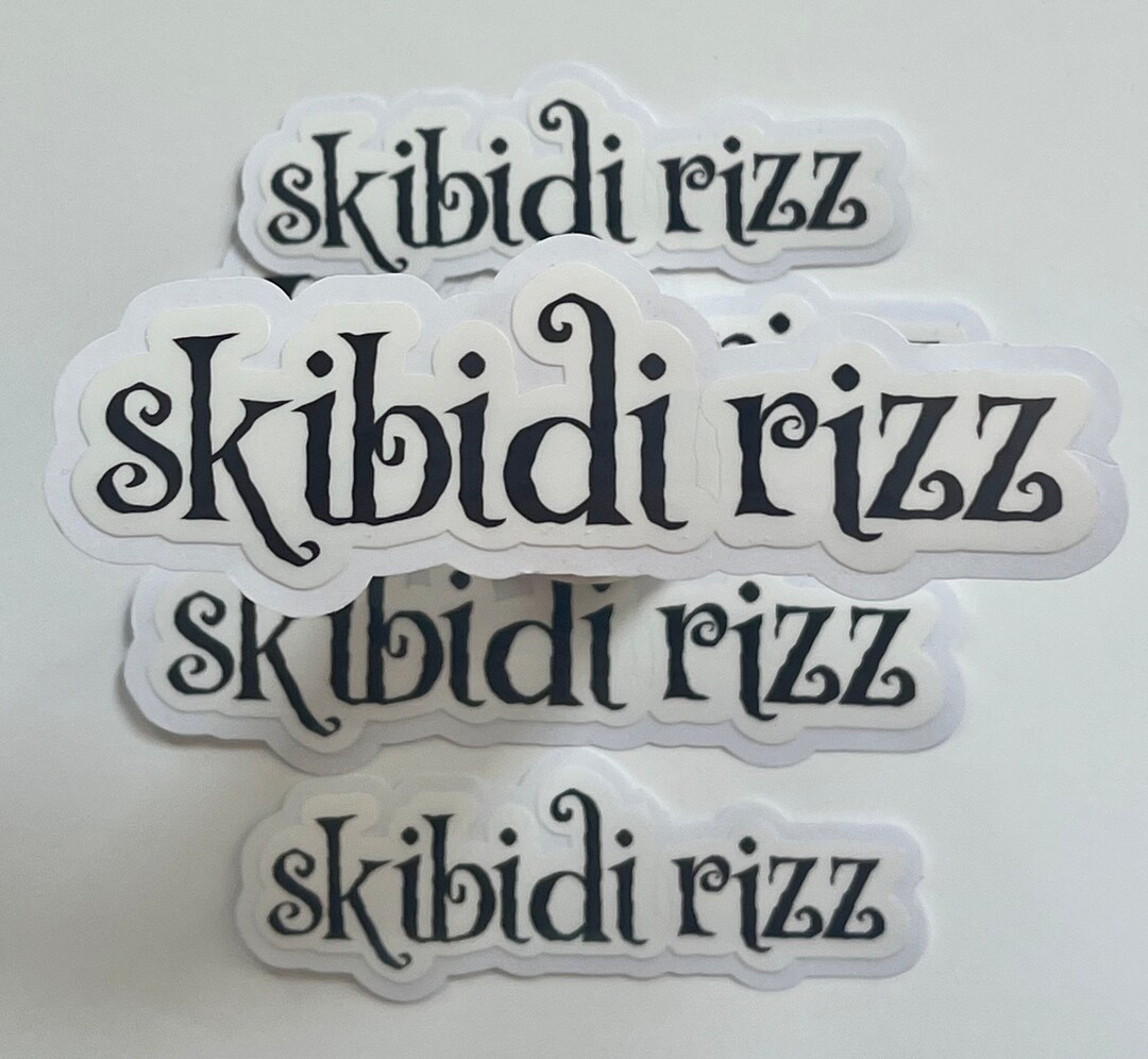 Skibidi Rizz Water Resistant Glossy Vinyl Sticker/decal for Laptops ...
