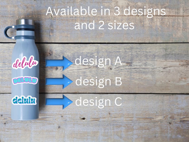 Delulu Water- Resistant Laminated Glossy Vinyl Sticker for Laptops ...