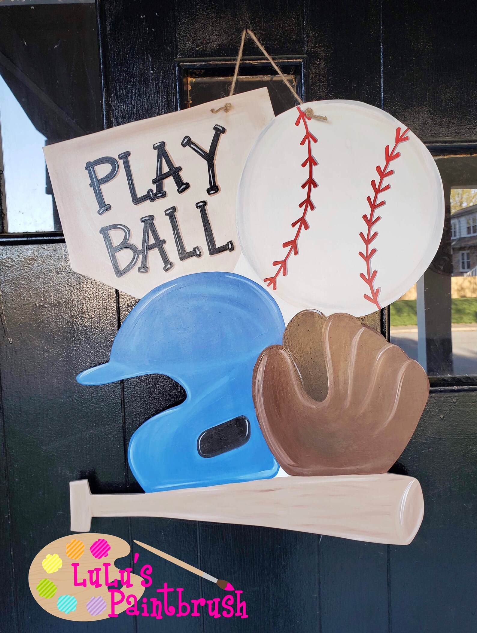 TEMPLATE Baseball Door Hanger Template Tball Sign - Etsy