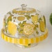 Cake Stand Dome Set Lemons Cupcake Stand Painted Lemons - Etsy