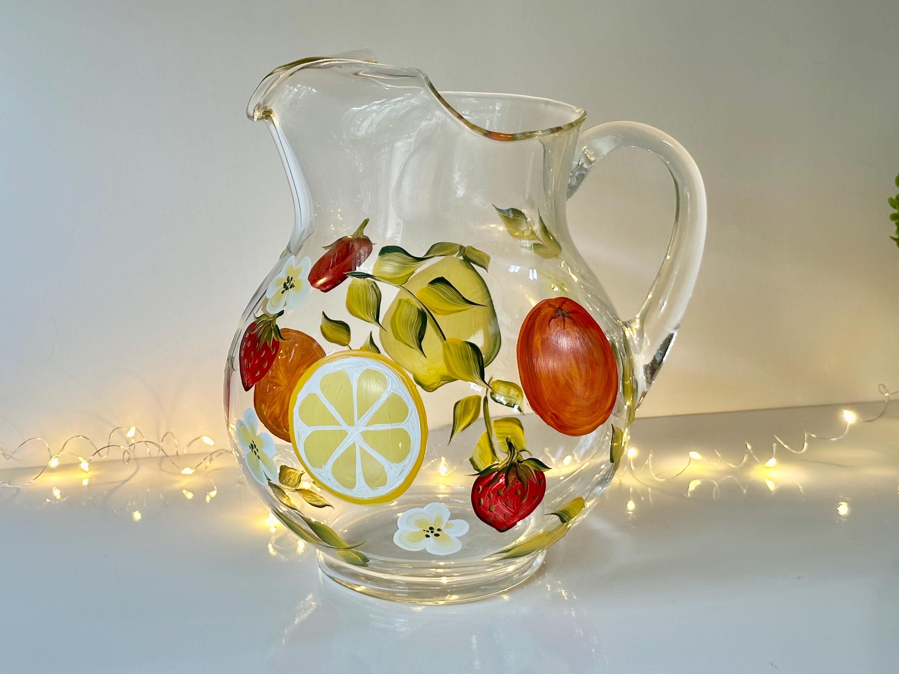 Sangria Glass Pitcher Summer Wedding Gift, Sangria Lover Step Mom Gift ...
