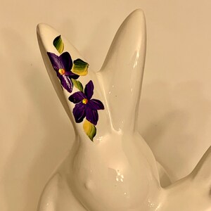 Ceramic Easter Bunny Family Hand Painted With Easter Eggs - Etsy