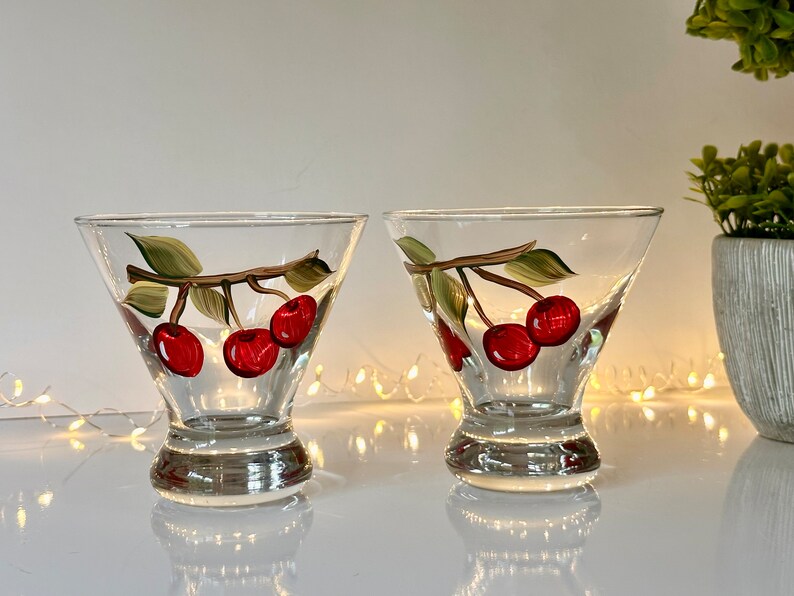 One Cherry Martini Cocktail Glass, 21st Birthday Gift for Her, Whiskey ...