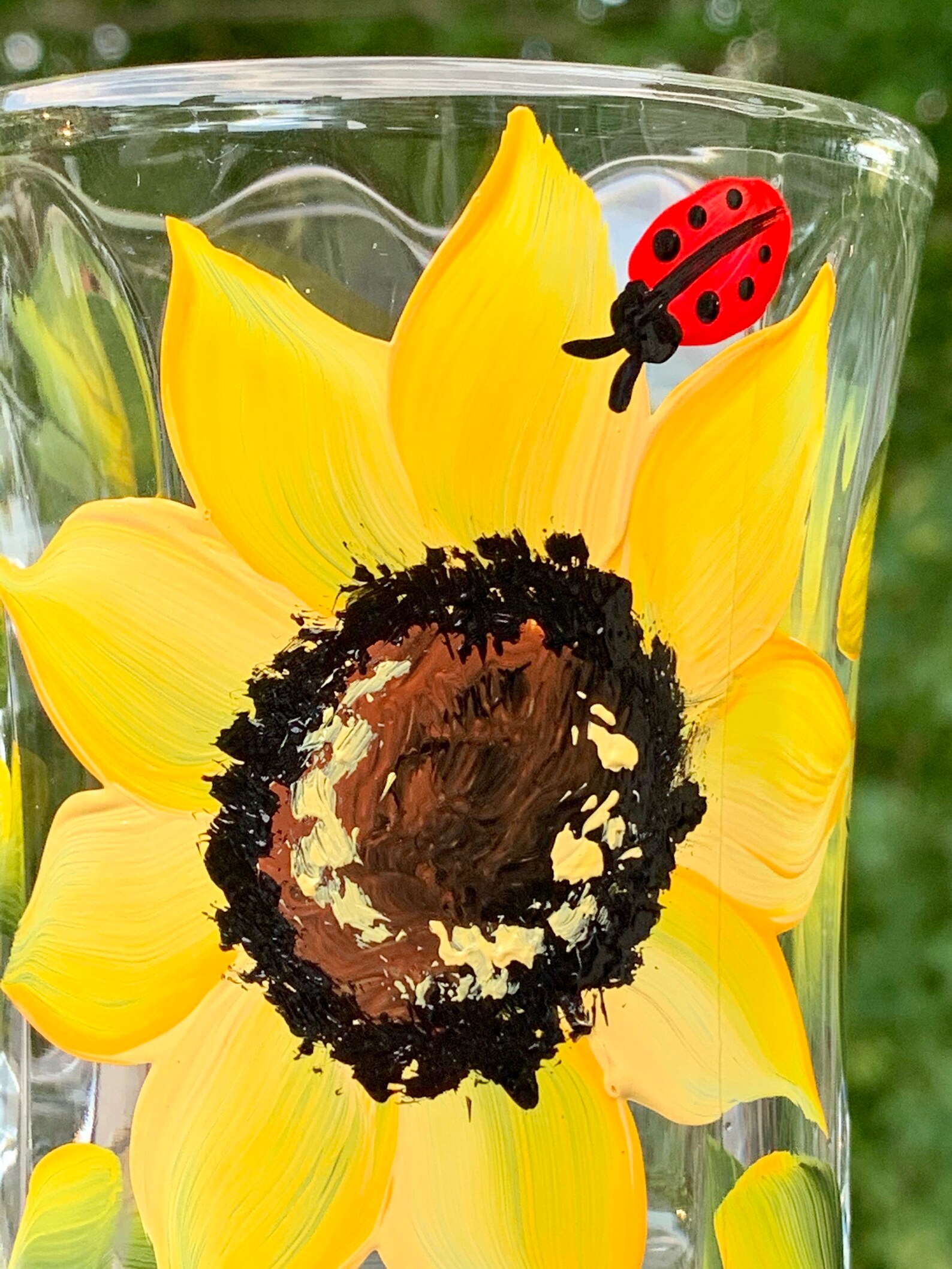 Painted Irish Coffee Mugs With Sunflowers and Ladybugs Always - Etsy