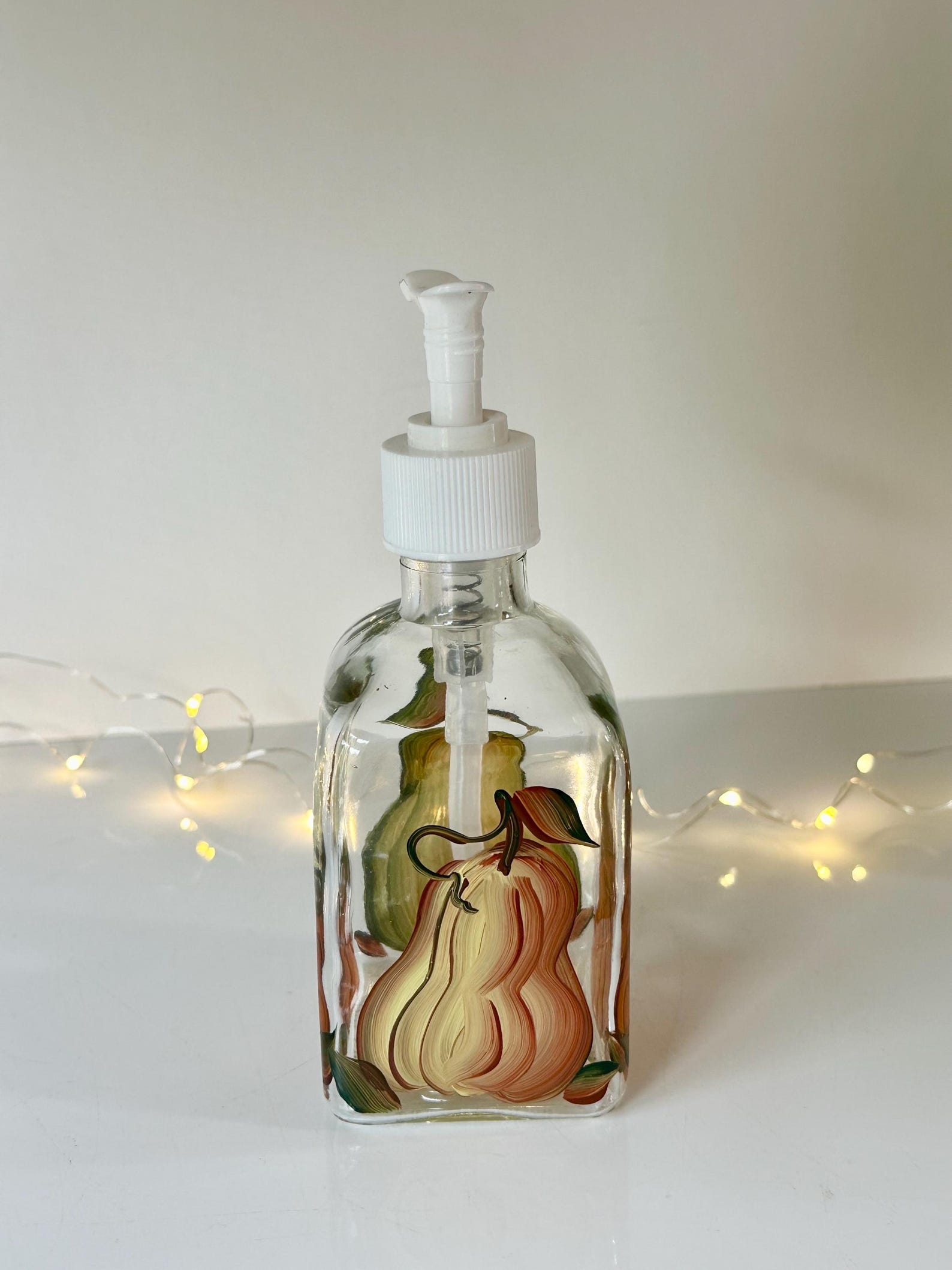 Pumpkins Liquid Soap Dispenser, Painted Glass Dish Soap Dispenser ...