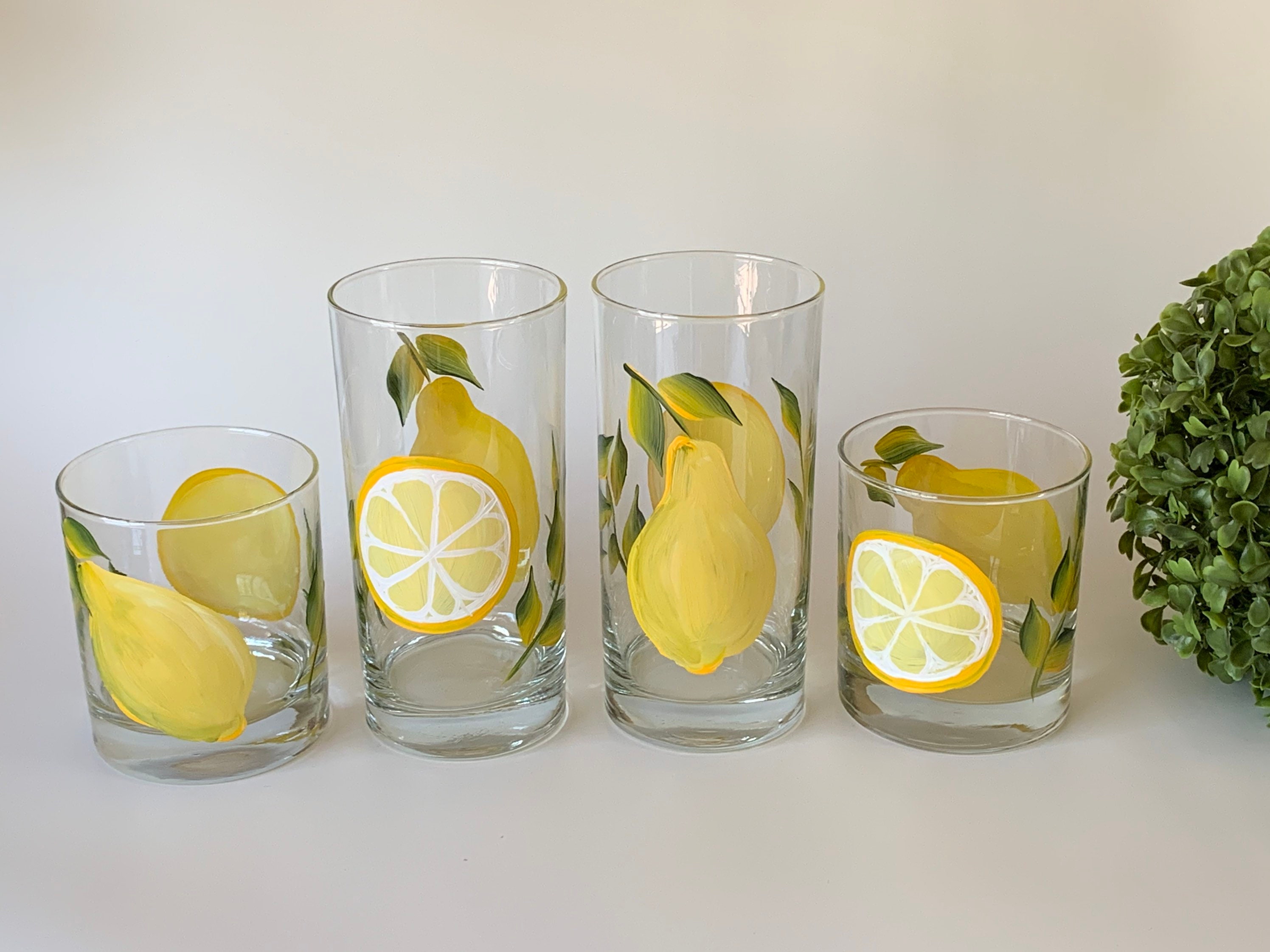 Lemonade glass pitcher set summer wedding gift step mom | Etsy