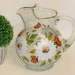 Butterfly Glass Pitcher Set, Painted Stemless Wine Glasses Daisy ...