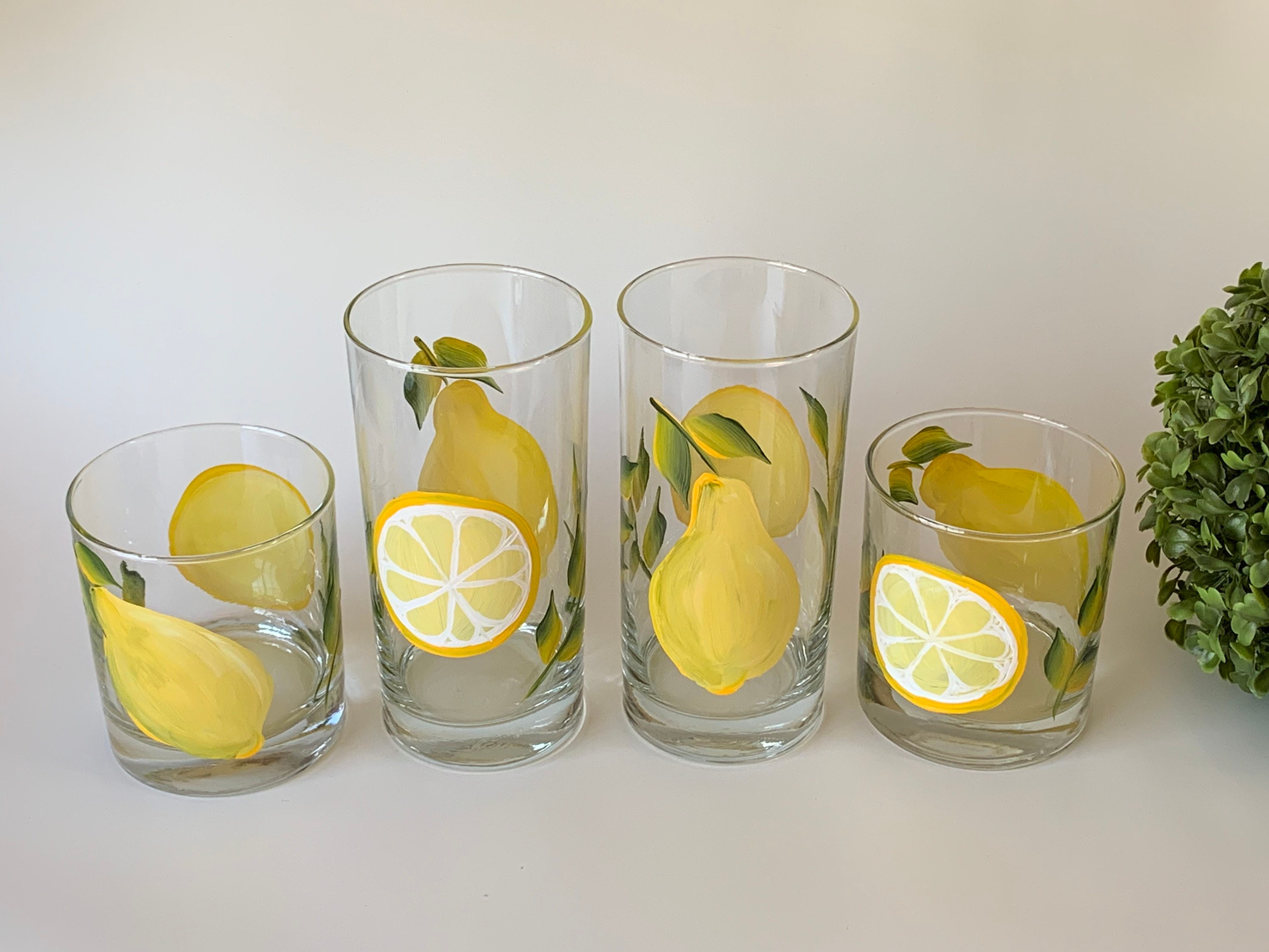 Lemonade Glass Pitcher Set , Summer Wedding Gift, Step Mom Gift ...