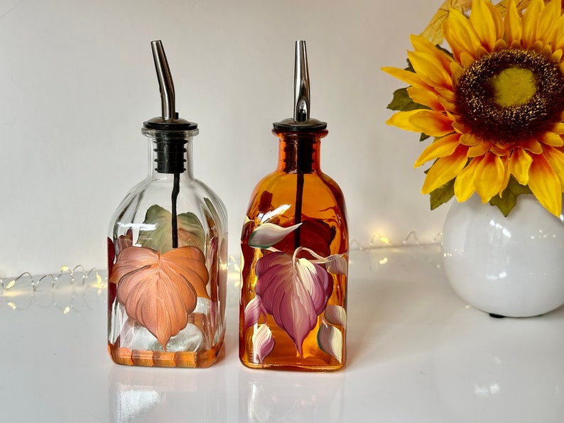 Fall Soap Dish, Fall Host Gift, Painted Orange Glass Dish Soap ...
