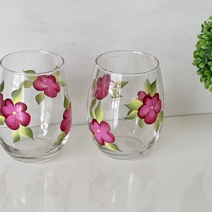 Hand Painted Glass Pitcher Set, Sangria Lemonade Pitcher, Wedding Gift ...