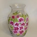 Painted Glass Vase 50th Birthday Gift for Women Pink Flowers - Etsy