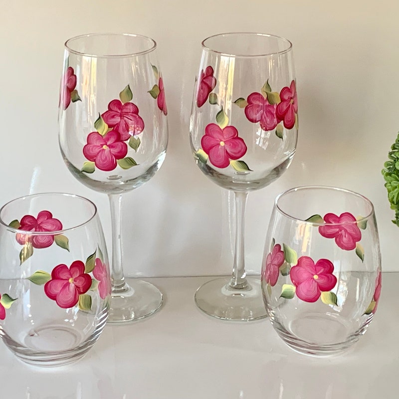 Spring Wine Glasses - Etsy