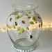 Painted Vase White Daisy Cute Ladybugs, Glass Flower Vase, Housewarming ...