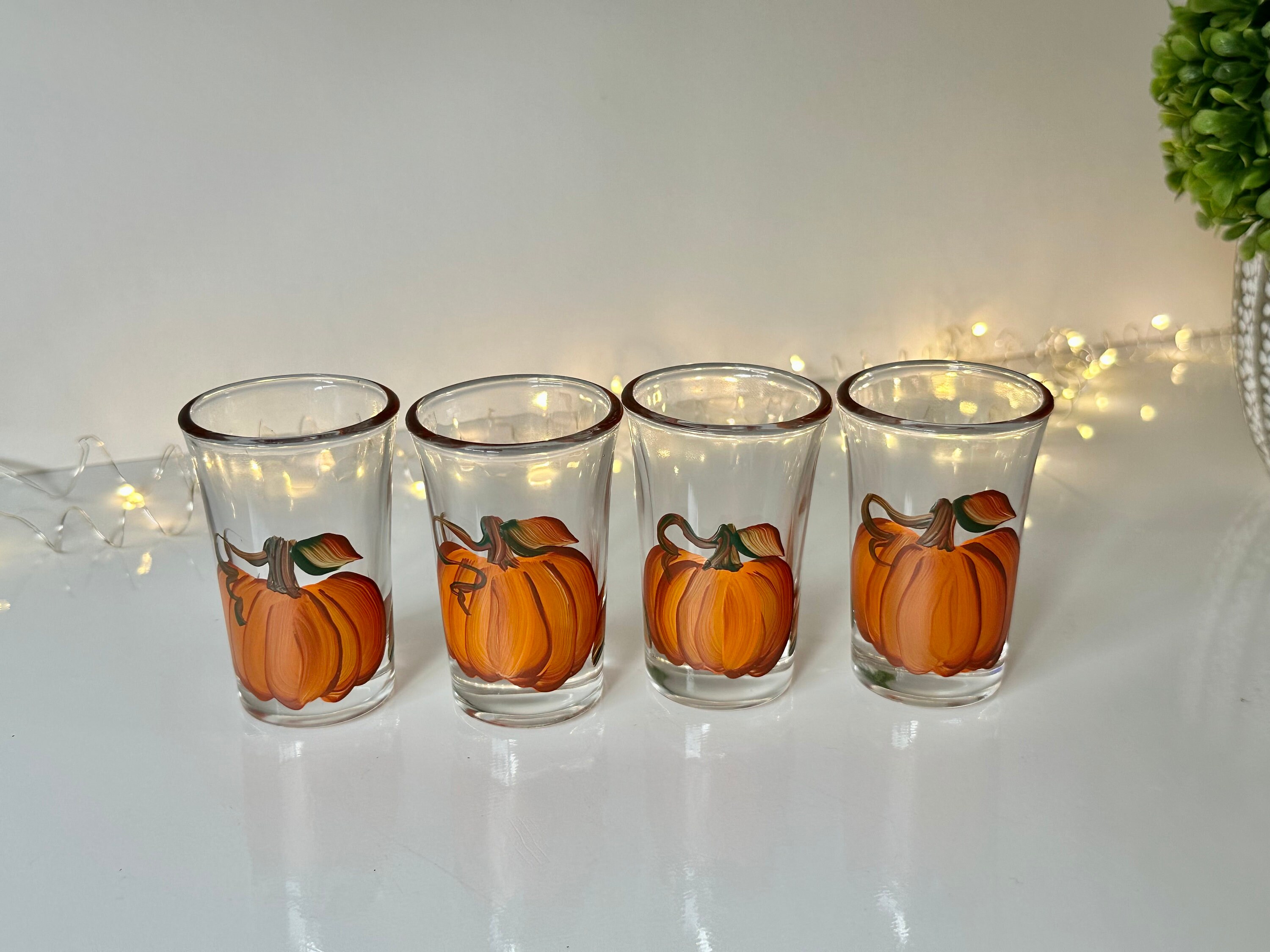 Cute Pumpkin Shot Glass Set Fall Birthday Gift, Bridesmaids Gift Cute ...