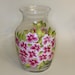 Painted Glass Vase 50th Birthday Gift for Women Pink Flowers - Etsy