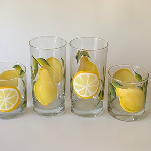 Lemonade Glass Pitcher Set , Summer Wedding Gift, Step Mom Gift ...