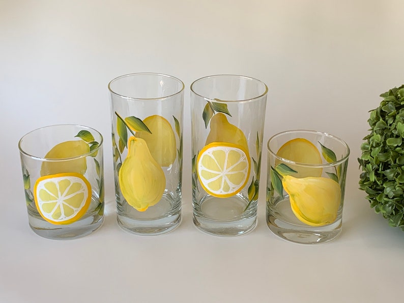 Lemonade Glass Pitcher Set Summer Wedding Gift Step Mom - Etsy