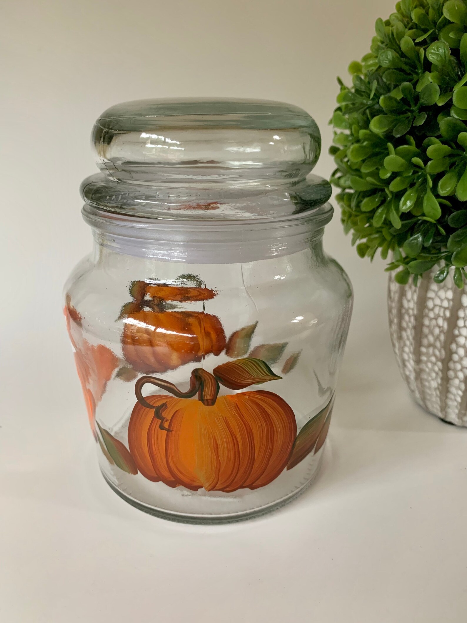 Painted Cookie Candy Jar Cute Fox Jar Pumpkin Candy Jar - Etsy