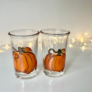 Cute Pumpkin Shot Glass Set Fall Birthday Gift, Bridesmaids Gift Cute ...