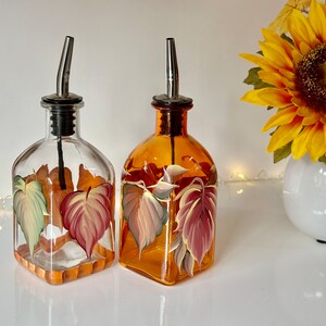 Fall Soap Dish, Fall Host Gift, Painted Orange Glass Dish Soap ...
