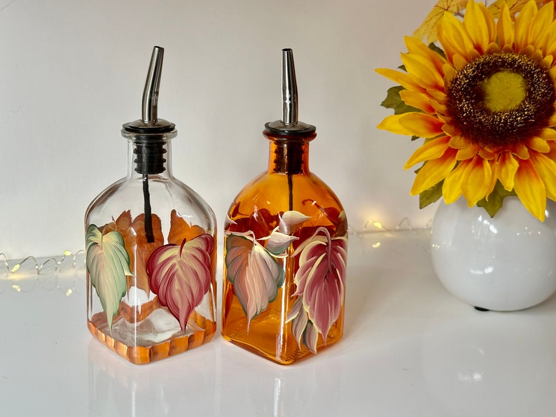 Fall Soap Dish, Fall Host Gift, Painted Orange Glass Dish Soap ...