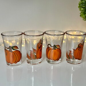 Cute Pumpkin Shot Glass Set Fall Birthday Gift, Bridesmaids Gift Cute ...