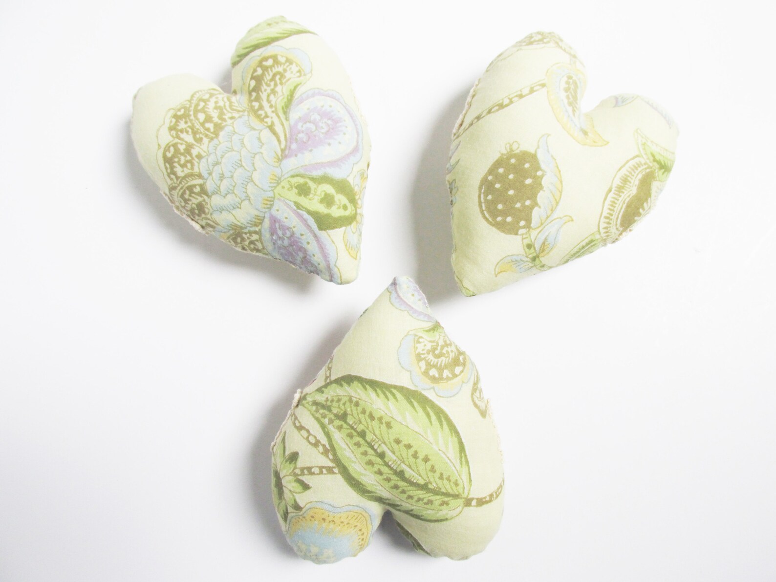 Set of 3 Stuffed Heart Bowl Fillers Made From an Old Patchwork | Etsy